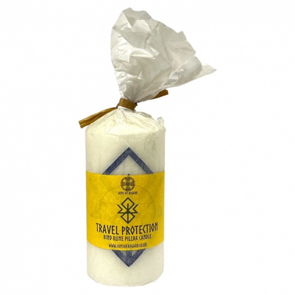 Travel Protection - Bind Rune Pillar Candle - Sons of Asgard