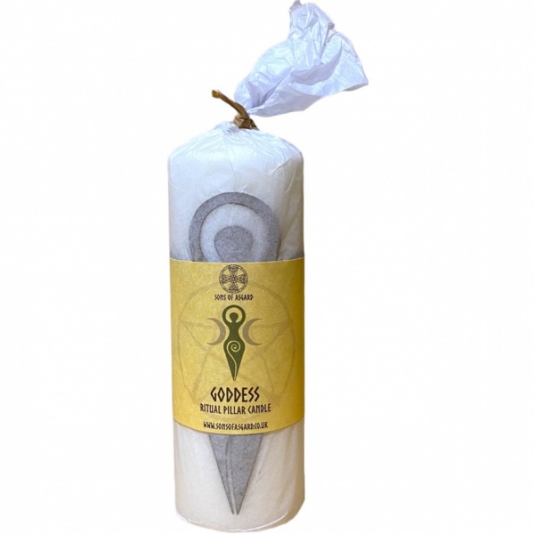 Gold Goddess - Large Pillar Candle - Sons of Asgard