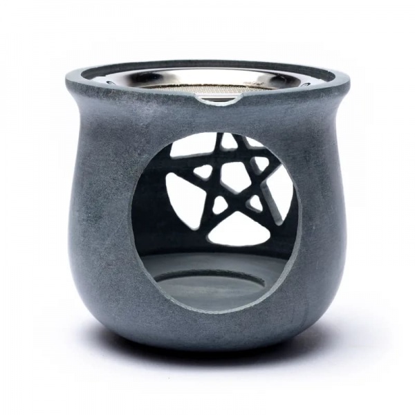 Loose Incense Burner - Grey Pentagram - Sons of Asgard