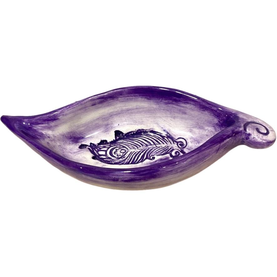 Purple Feather Smudging Dish - Sons of Asgard