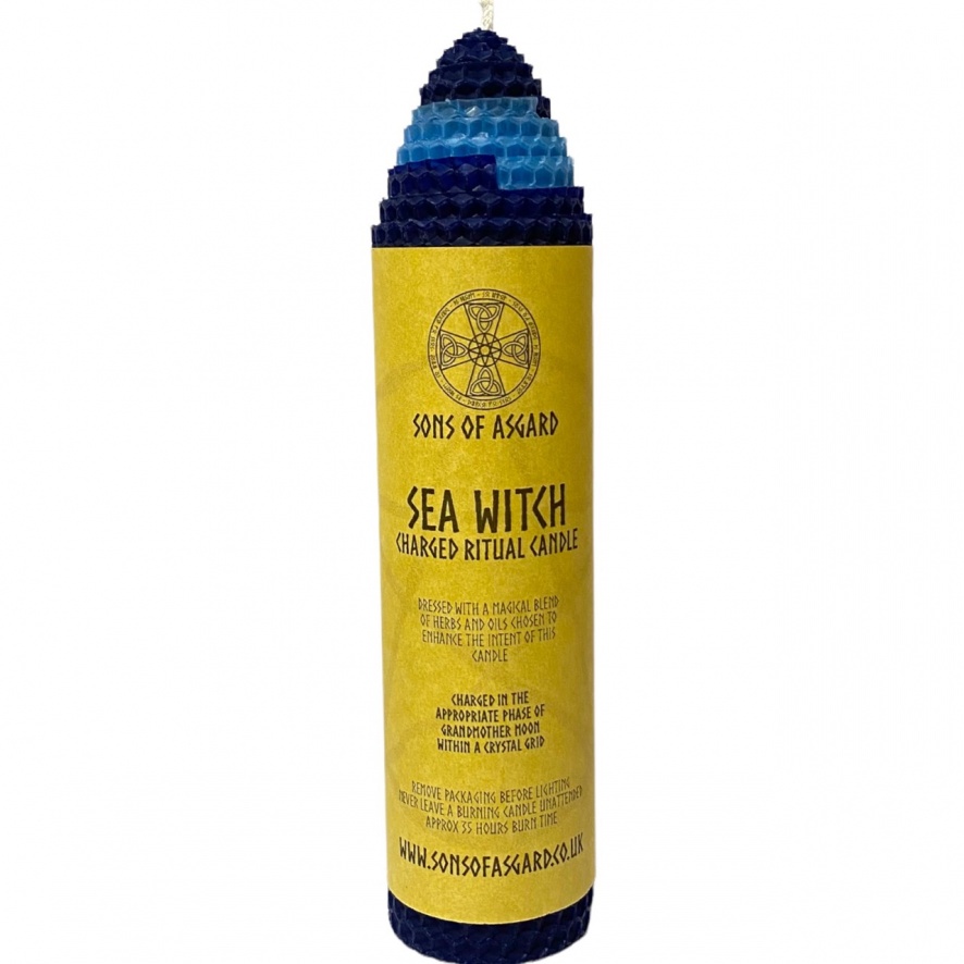 Sea Witch - Beeswax Ritual Candle - Sons of Asgard